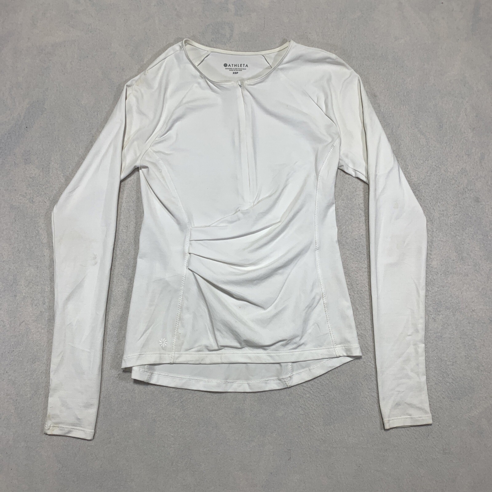 Athlet Pacifica Wrap Front Top Women's XS Petite Long Sleeve 1/2 Zip ...