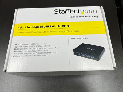 StarTech 4 Port SuperSpeed USB 3.0 Hub Black ST4300USB3 | eBay