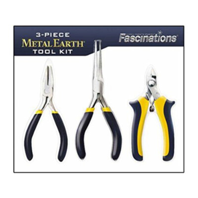 3 Piece Metal Earth Tool Kit Build Assemble Model Steel Sheet Craft ...