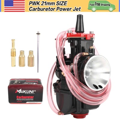 21mm PWK 21 Carburetor Carb Power Jet For ATV 50cc-110cc 2T 4T Engine ...