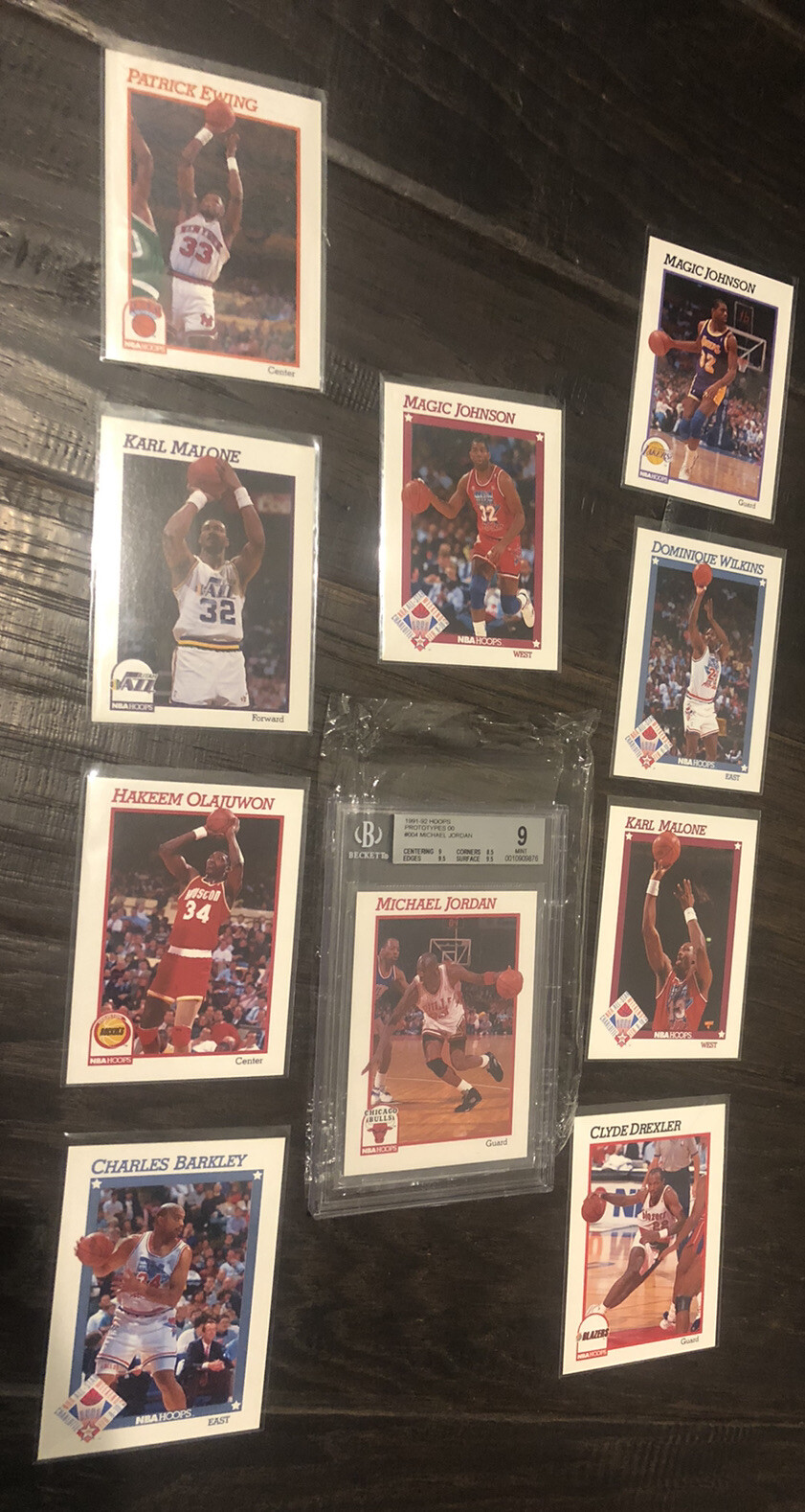 1991-92 RARE NBA Hoops Prototype Complete Set Michael Jordan 004 9 Mint ...