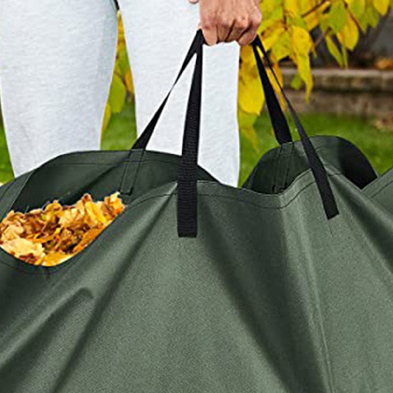 Trash Bag Large Capacity Storing Garden Leaves Weed Trash Storage Pouch ...