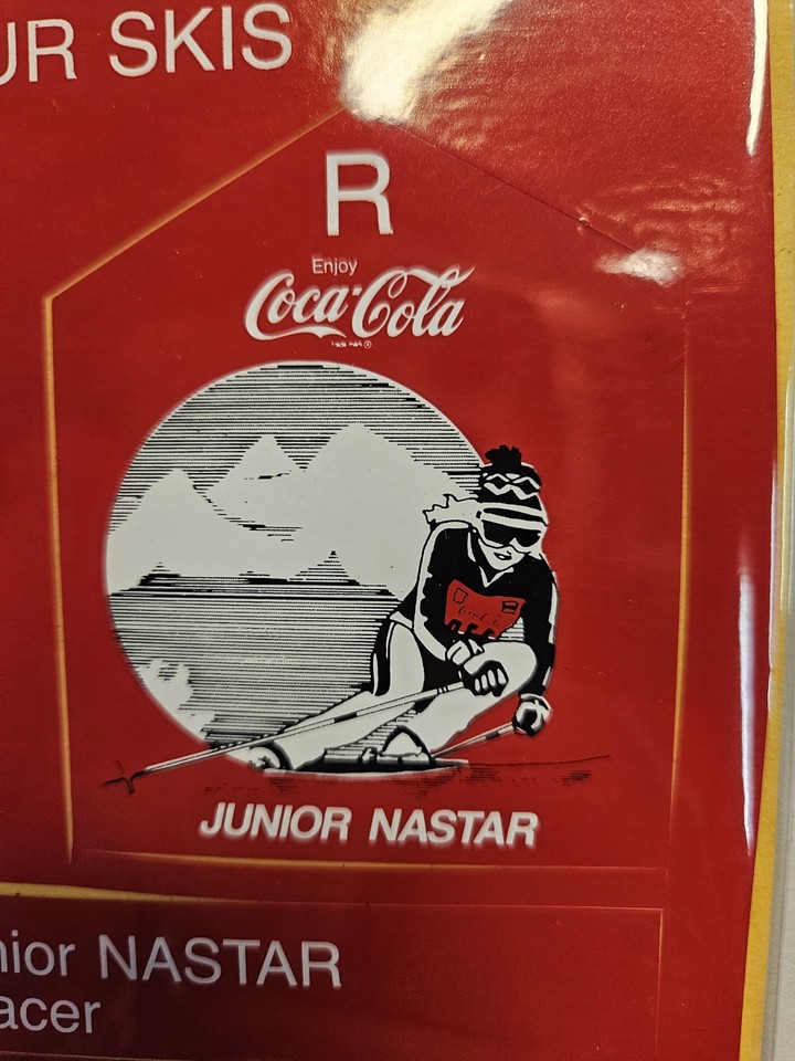 Coca Cola Coke Stickers For Your Skis Junior NASTAR racer Vintage New ...