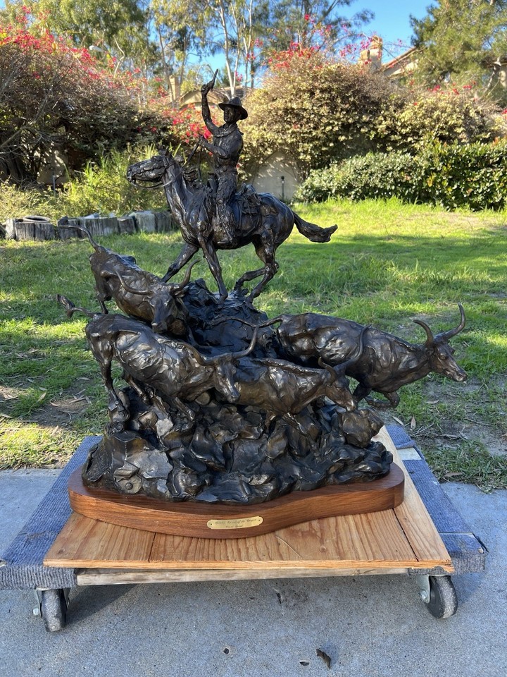 Massive Grant Speed western bronze sculpture.signed,dated.offers ...