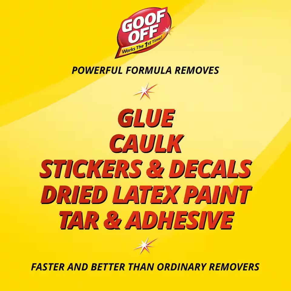 Goof Off Professional Strength Latex Paint and Adhesive Remover, 6 fl ...