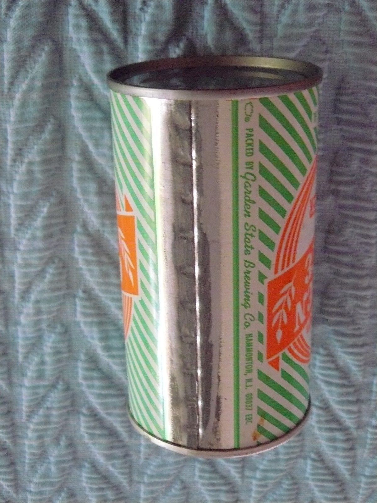 Green/Orange BILOW GARDEN STATE LIGHT BEER Can Tab Top bottom- empty ...