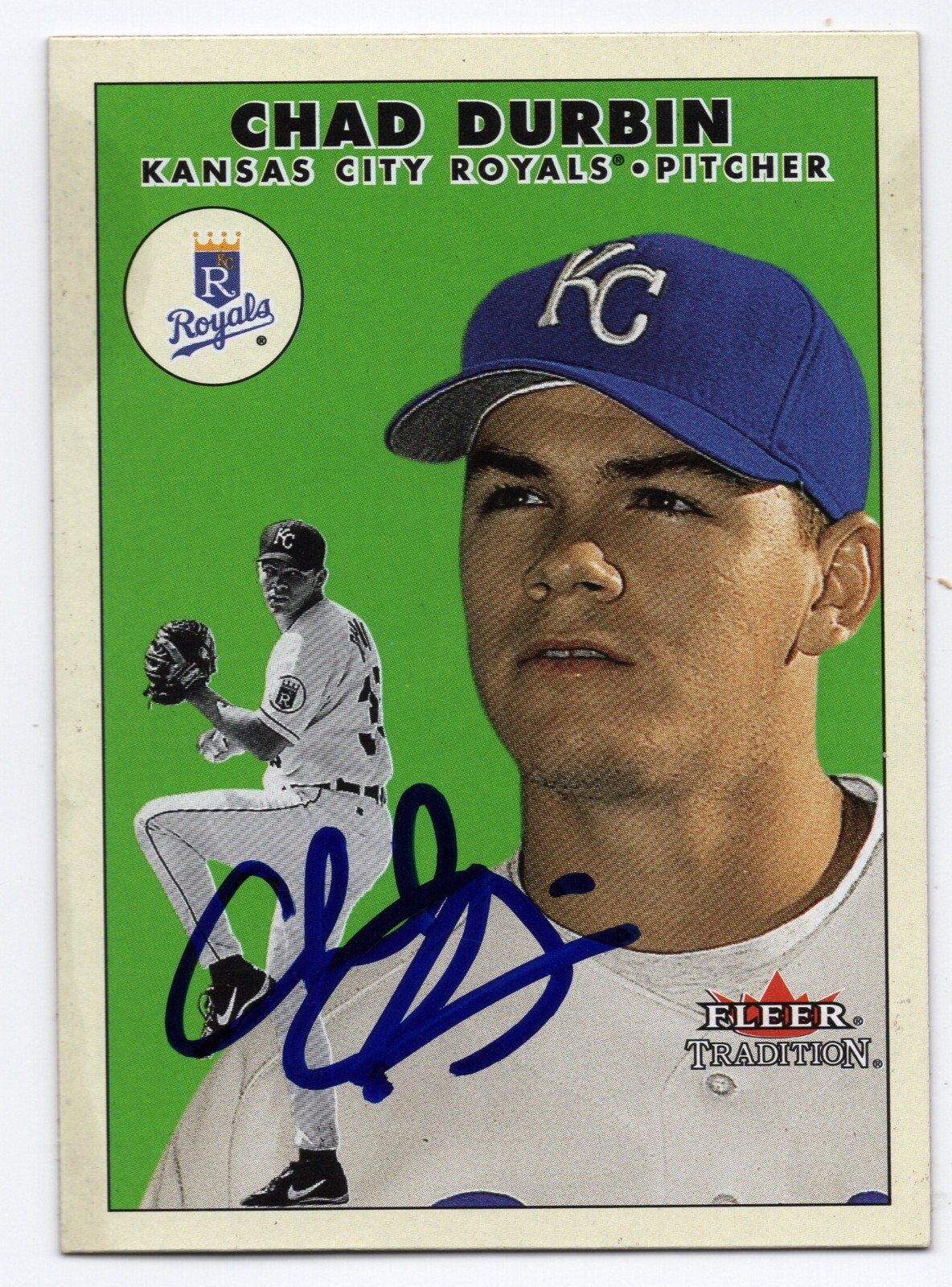Chad Durbin Autograph On a 2000 Fleer - Kansas City Royals (Read) | eBay