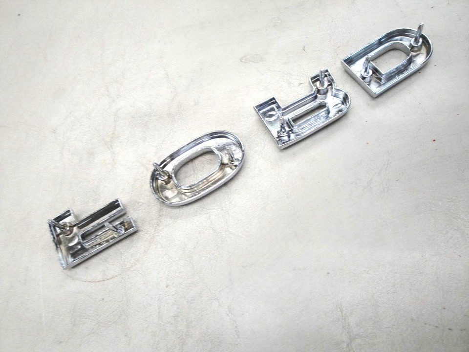 1978 1979 1978 1979 FORD TRUCK HOOD LETTERS CHROME F100 F150 F250 F350 ...