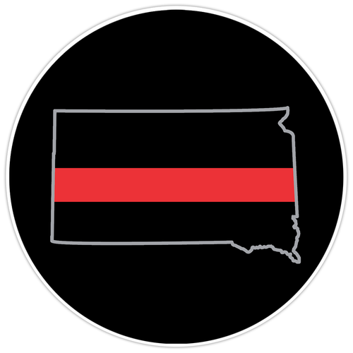 First Responder Thin Red Line South Dakota Firefighter Bumper Sticker ...