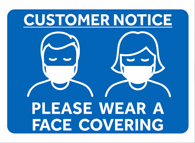 Please Wear Face Covering / Mask Posters • Safety Notices • social ...
