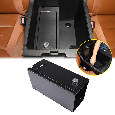 For Toyota Tundra 14-21 Center Console Small Safe GUN Storage Lock Box ...