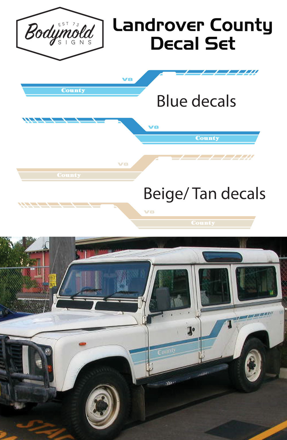 Land Rover County decal/graphics set | eBay