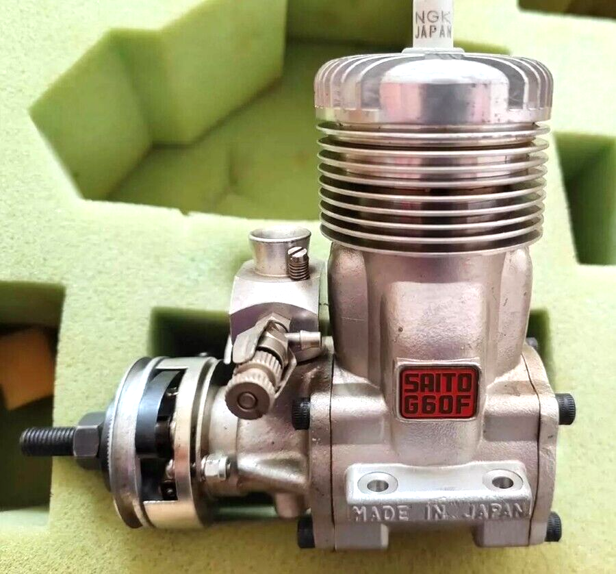 1970's SAITO G60FV 9.96cc Gasoline Engine For RC Airplane MADE IN JAPAN ...