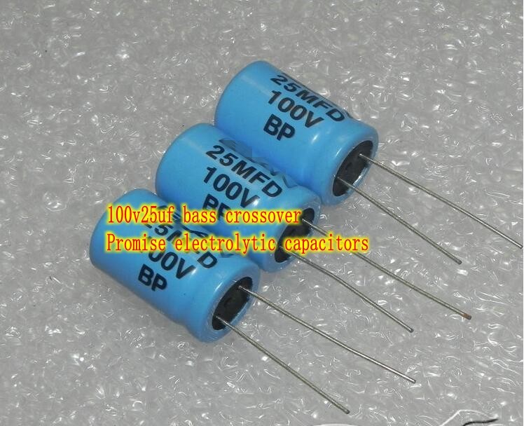 100V25uf 25MFD Bass crossover capacitors Promise electrolytic ...