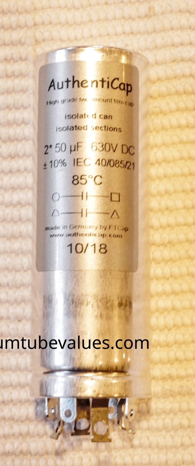 ONE 50-50 MFD 630V Twist Lock Capacitor Authenticap KFT-50 NON ...