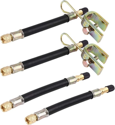 4 Flexible Rubber Tubeless Tyre Valve Extensions 210MM - Comes With ...