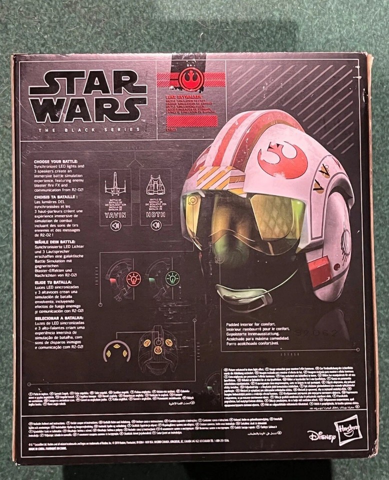 🔥🚨Vintage Star Wars Black Series Luke Skywalker XWing Helmet Rare EUC W ...