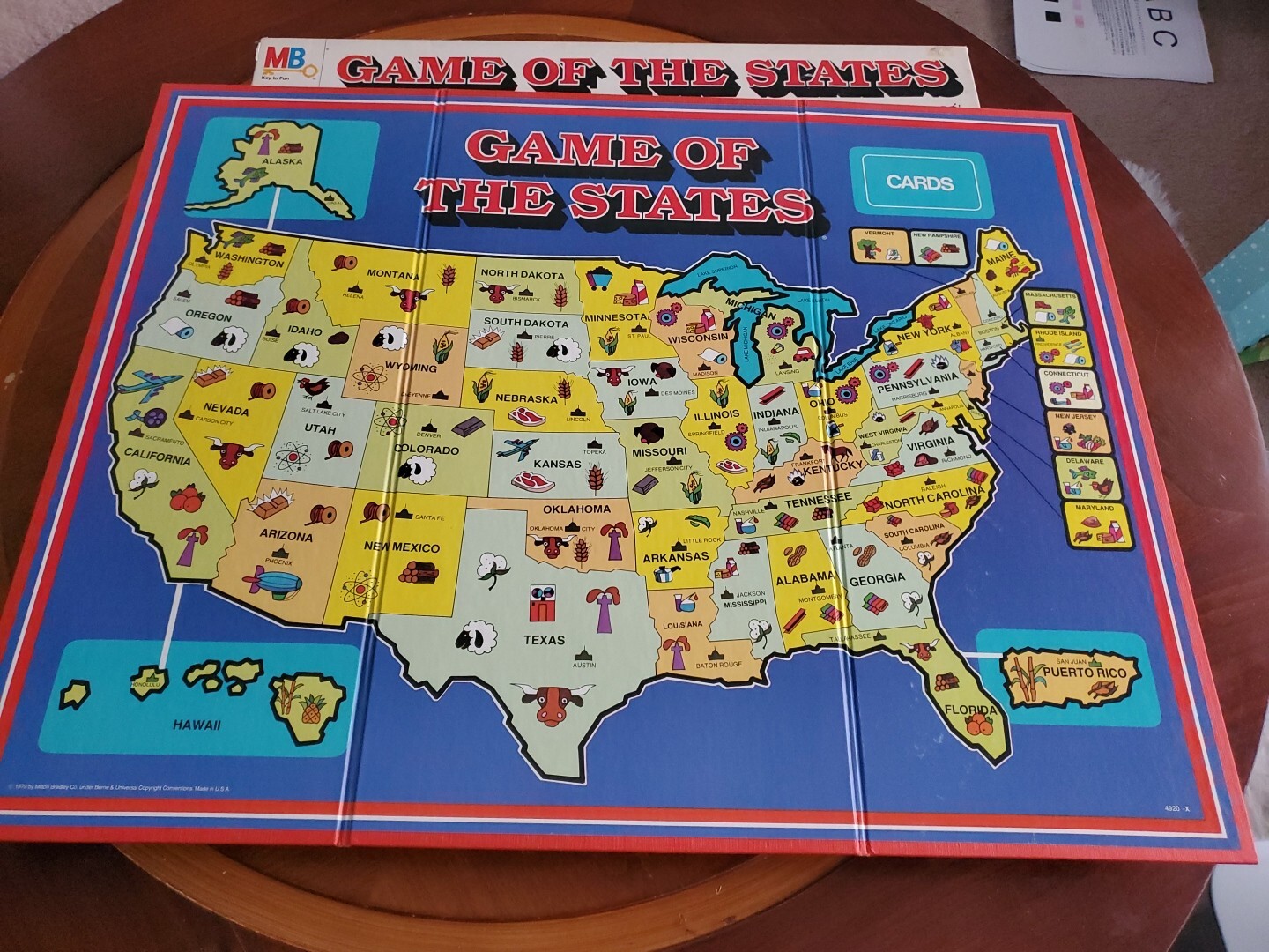 Rare Vintage Game Of The States Board Game Milton Bradley Vintage 1979 ...