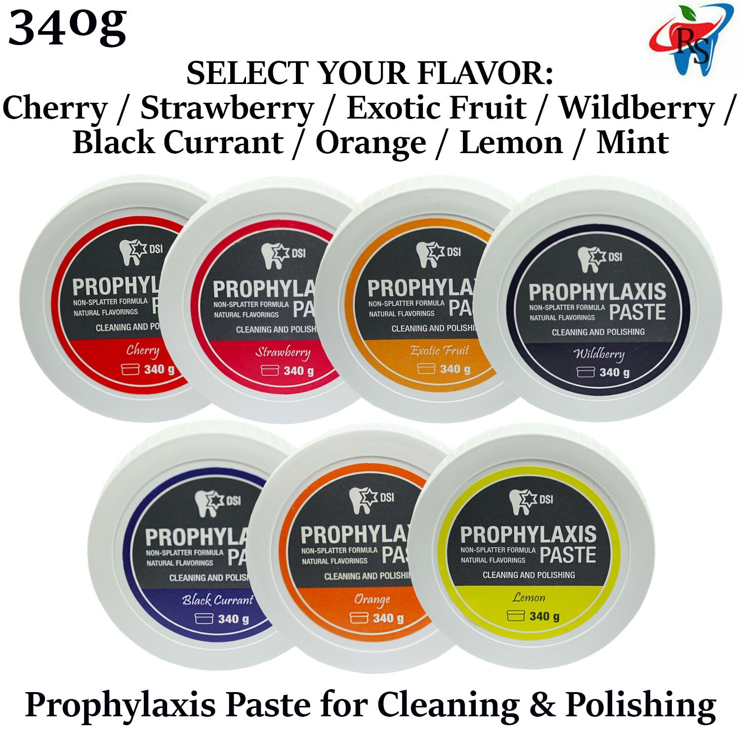 Dental Prophy Paste Prophylaxis Non Splatter Teeth Polish Stain Remove ...
