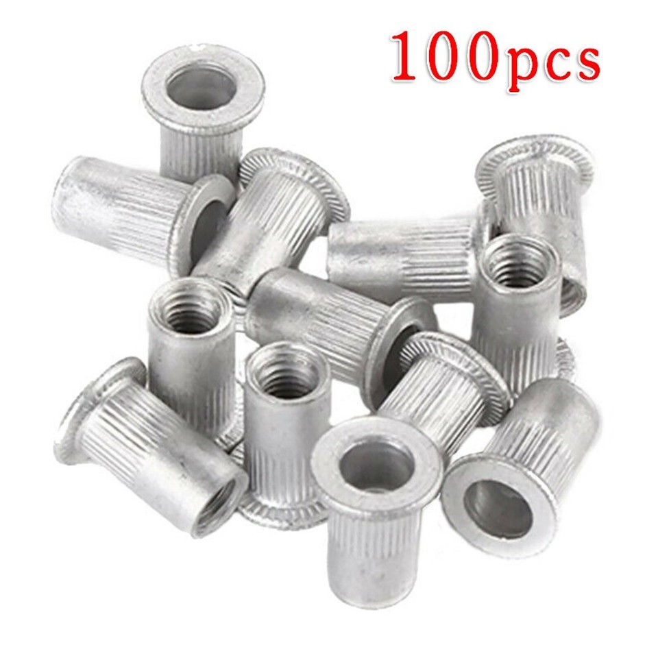 100pcs M5 M6 M8 Steel Aluminum Thread Rivet Nuts Inserts Nutsert ...