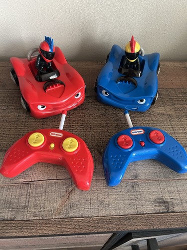 Little Tikes Remote Controlled RC Toy Bumper Cars Race Set of 2 Blue ...