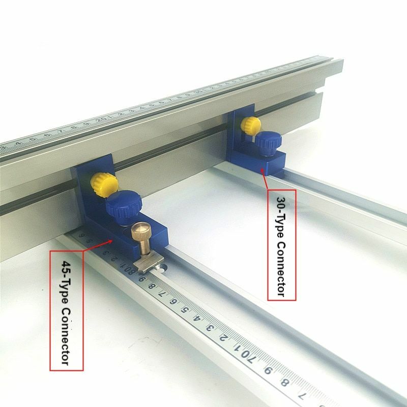 T Tracks Slot Miter Gauge Fence Connector Aluminum Alloy Woodworking ...