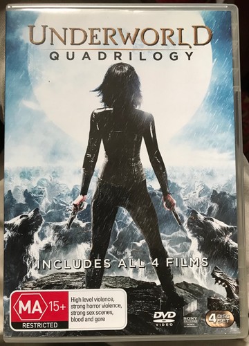 4-disc DVD set UNDERWORLD QUADRILOGY 1 2 3 4 Evolution Rise of Lycans ...