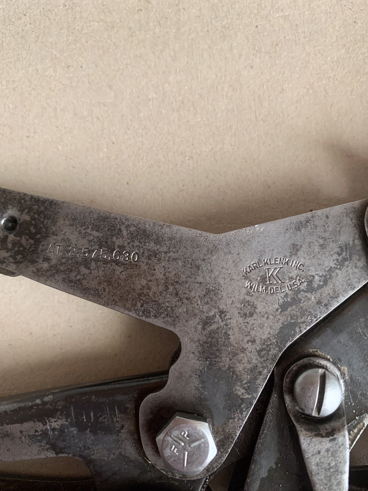 Vintage Karl Klenk Laminate Trimmer Cutter Shears Old Tool Pat. 2.575. ...