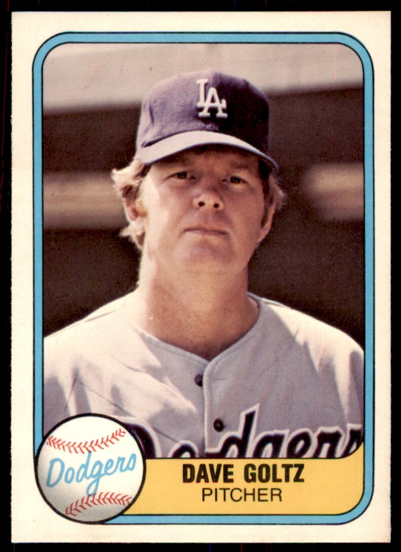 1981 Fleer. Dave Goltz . Los Angeles Dodgers #127 | eBay