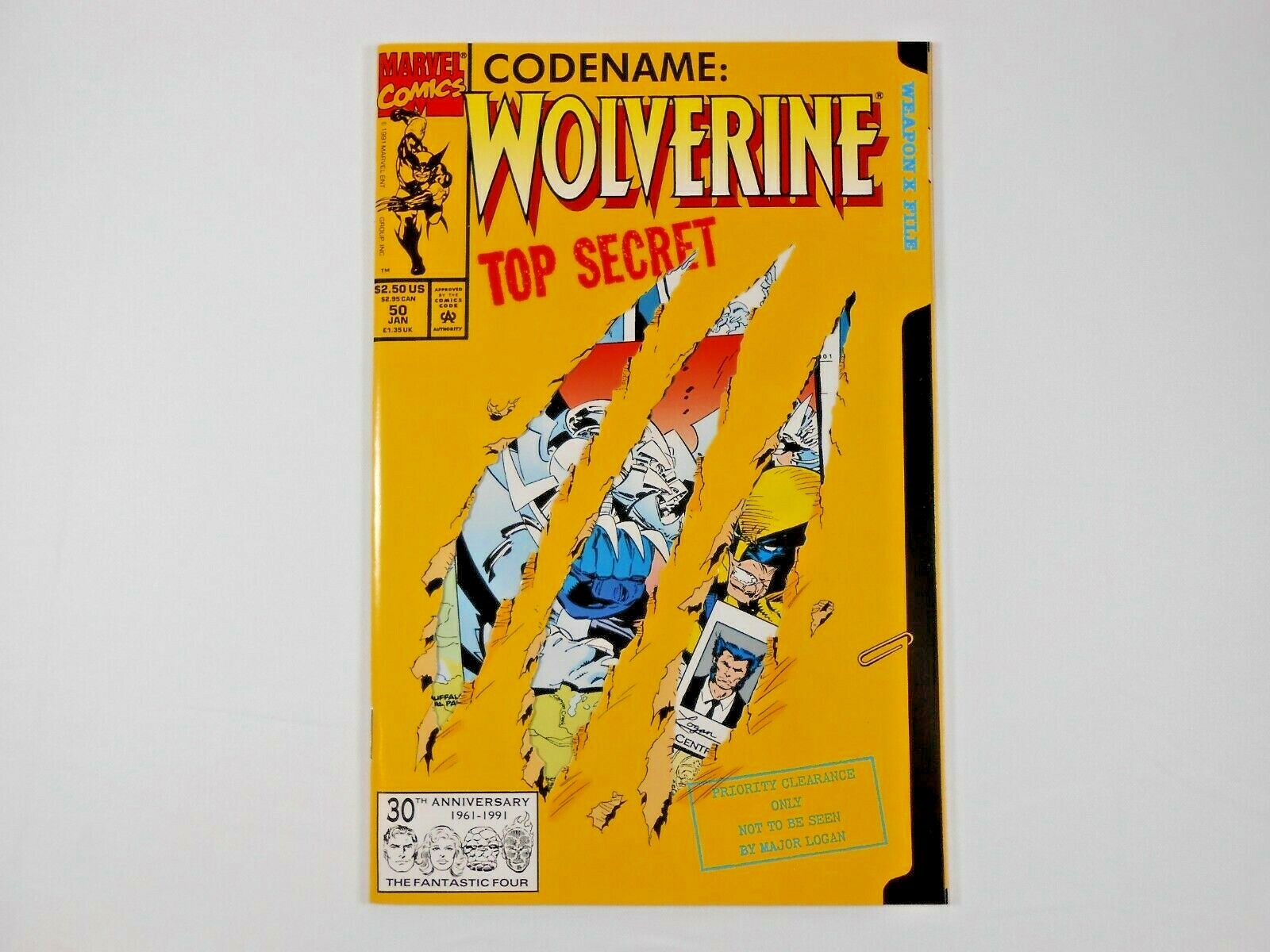 Codename Wolverine Top Secret #50 Weapon X File 30th Anniversary Marvel ...