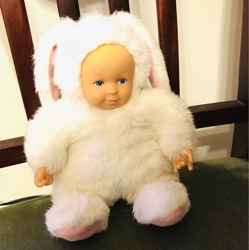 Anne Geddes White Rabbit Bunny Baby Bean Filled Doll Collectable | eBay