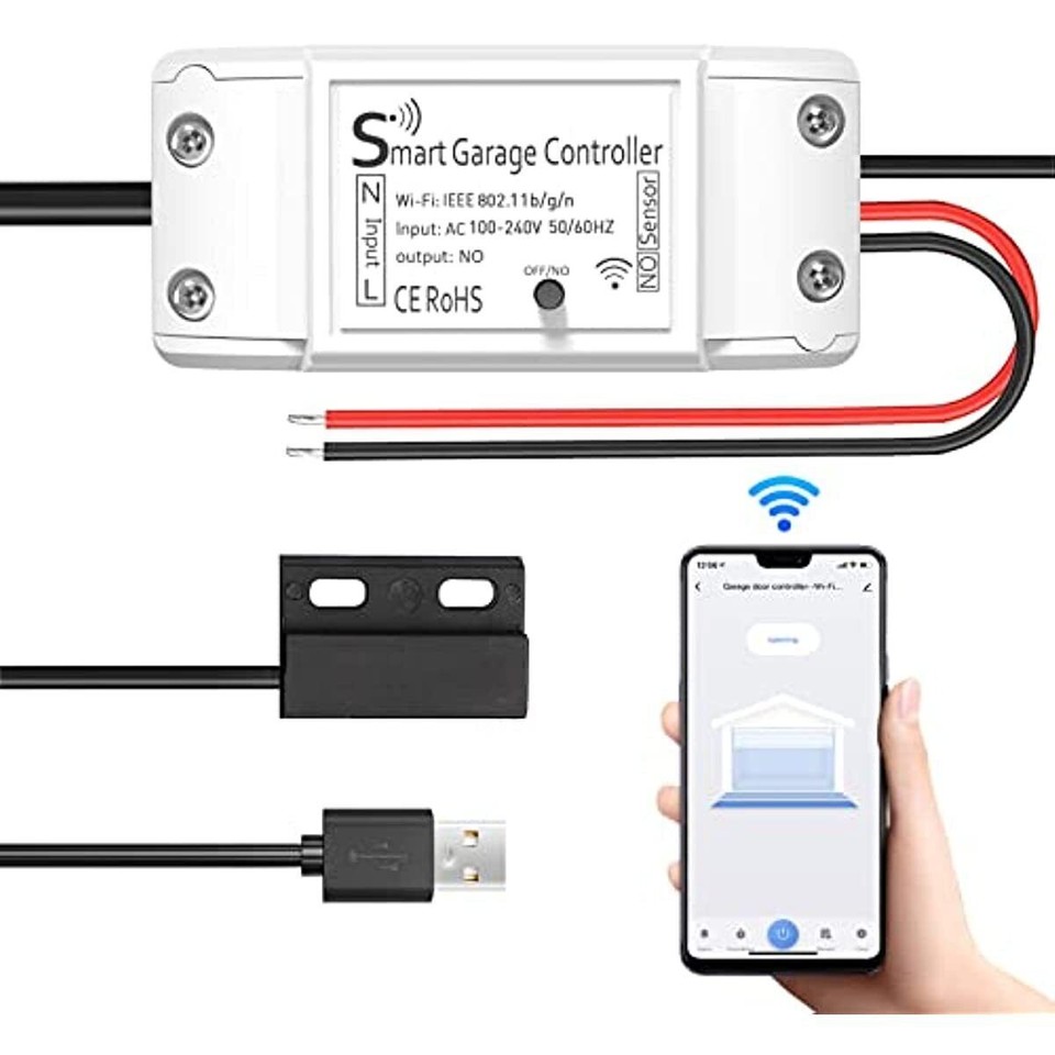 APP Control Wi-Fi Smart Garage Door Opener Remote Google Assistant with ...