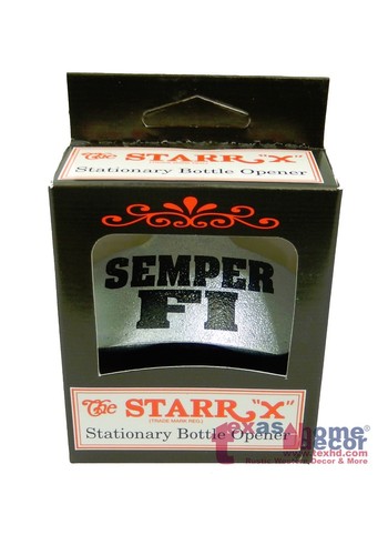 Semper Fi Marines Beer Bottle Opener Wall Mounted Zinc Plated Cast Iron ...