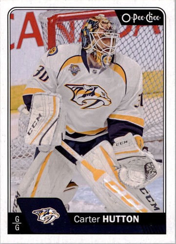2016-17 O-Pee-Chee Hockey Card Predators Hockey Card #64 Carter Hutton ...