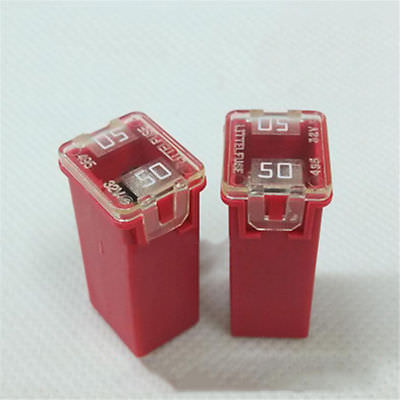 2pcs Littelfuse 0495020.ZXA Square Car Fuse 50A JCASE Cartridge Fuses ...