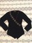 100% Baby ALPACA Wool Women Wrap Top Sz XS Black Factoria Paty Aztec ...