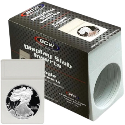 (250) BCW Eagle Display Slab Coin Foam Inserts Case - White | eBay