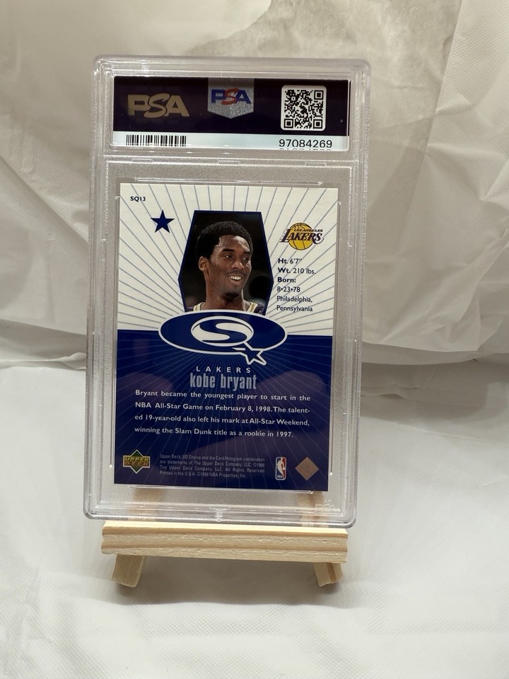 1998 UD Choice Starquest Blue Kobe Bryant #SQ13 - Graded PSA 9 MINT ...