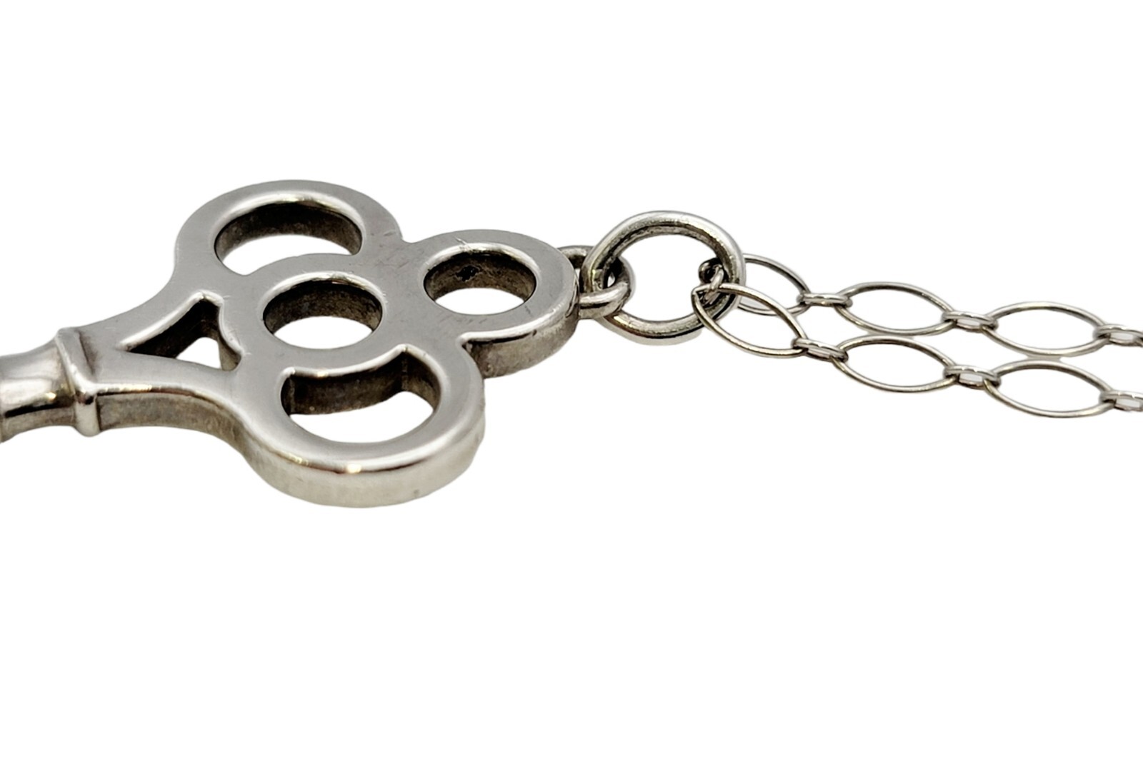 Tiffany & Co. Necklace Sterling Silver Large Crown Key Pendant on 30 ...