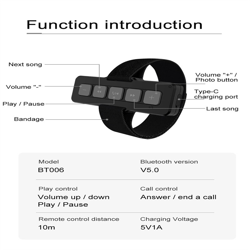 Car Wireless Bluetooth Motorcycle Bike Remote Controller Bike Handlebar ...