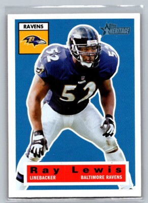 2001 Topps Heritage Ray Lewis #1 Football Card Baltimore Ravens HOF | eBay