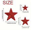 RED STAR - EMBROIDERED IRON ON PATCH - 3 Different Sizes - SMALL, MED ...