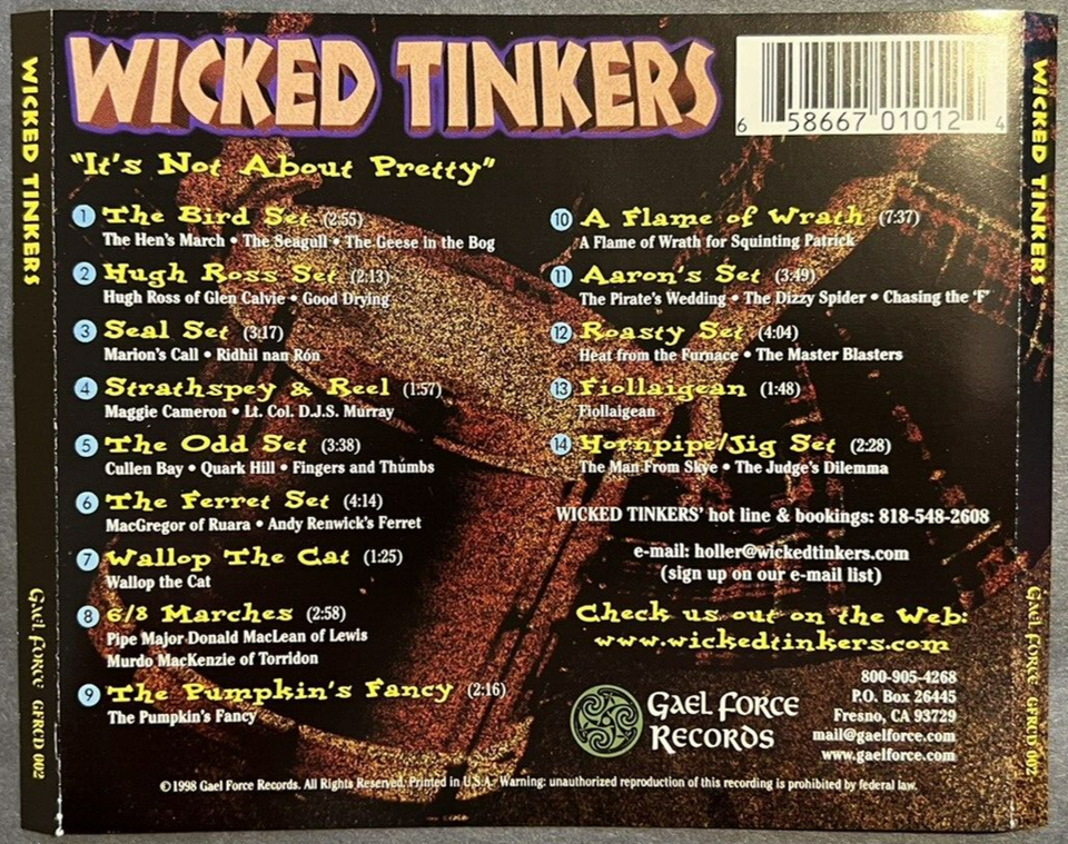 CD 1998, Wicked Tinkers – Wicked Tinkers - ARTIST SIGNED!! (*INSERT ...