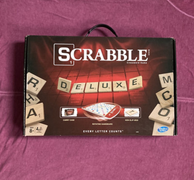Deluxe Edition Scrabble 2014, Rotating Gameboard, Carry Case, Hasbro ...