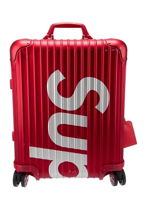 Supreme x Rimowa Topas Multiwheel Suitcase 45L Red 22 x 17.7 x 9.8 ...
