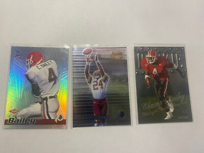 Champ Bailey 3 Rookie Card Lot Redskins,Broncos,Bulldogs | eBay