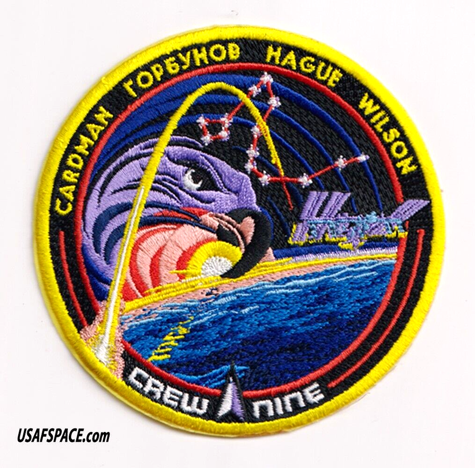Authentic CREW-9 -NASA SPACEX ISS Mission-CREW DRAGON-A-B Emblem-SPACE ...