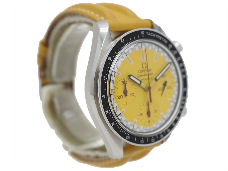 Omega Speedmaster Racing Schumacher 39Mm 3810.12.40 Yellow Leather Men ...