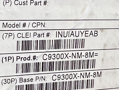 Cisco C9300X-NM-8M 10G/MGIG NETWORK MODULE | eBay