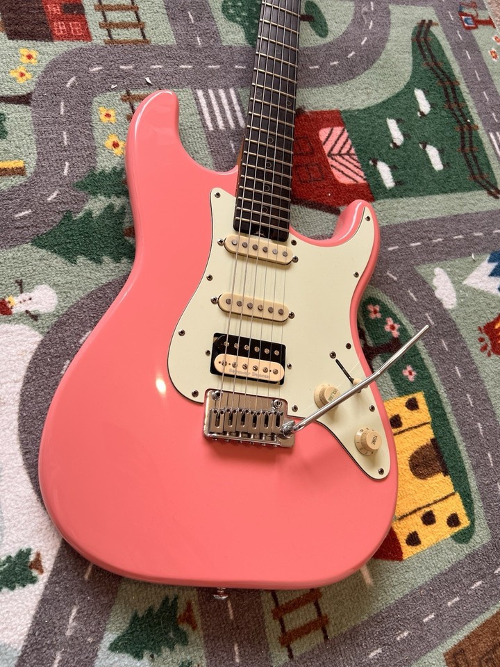 Schecter Nick Johnston HSS Atomic Coral Pink Electric Guitar | eBay UK